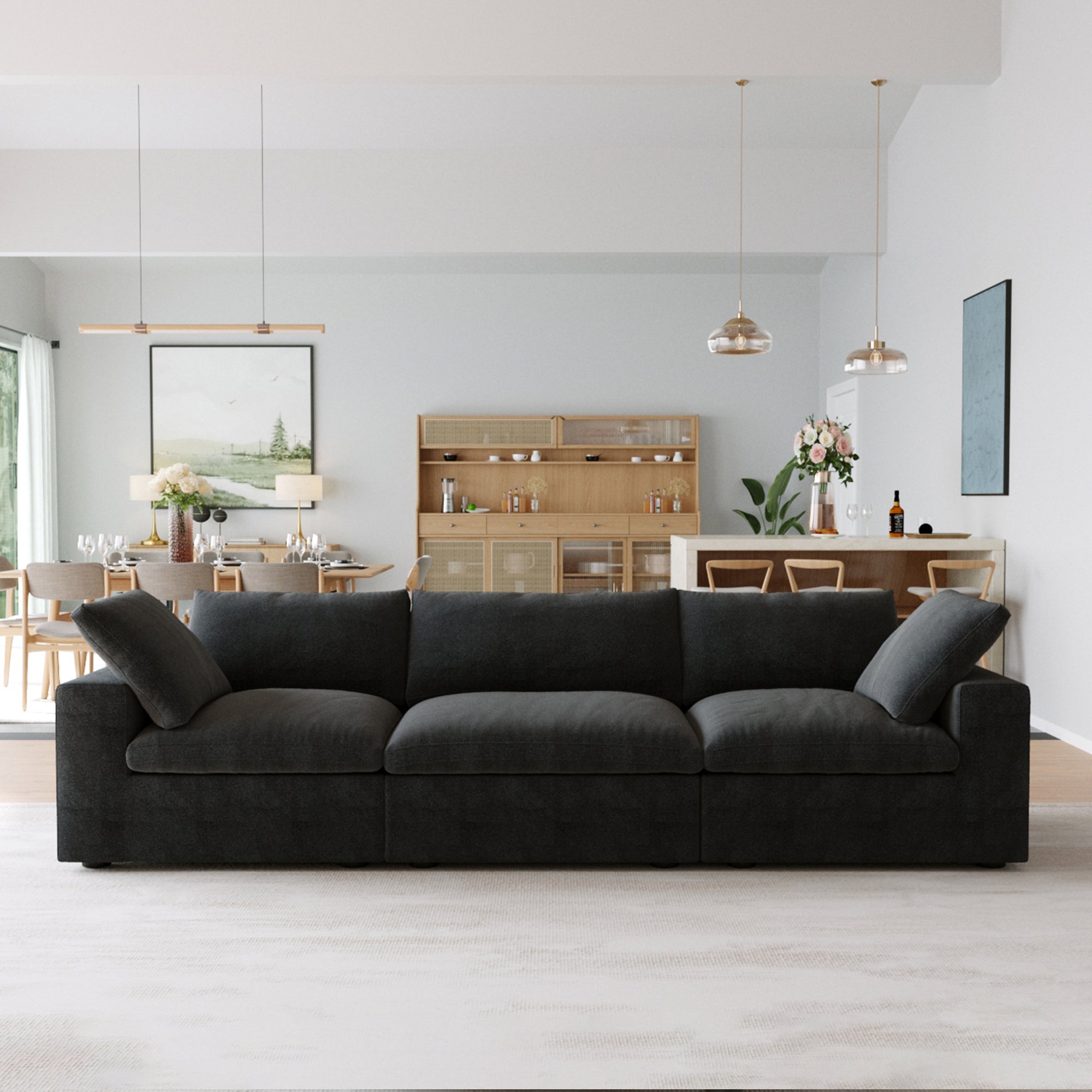 Cloud modular Section Sofa-Three Seats – The Magic Home